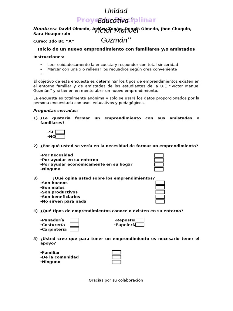 Encuesta Grupal 2 | PDF