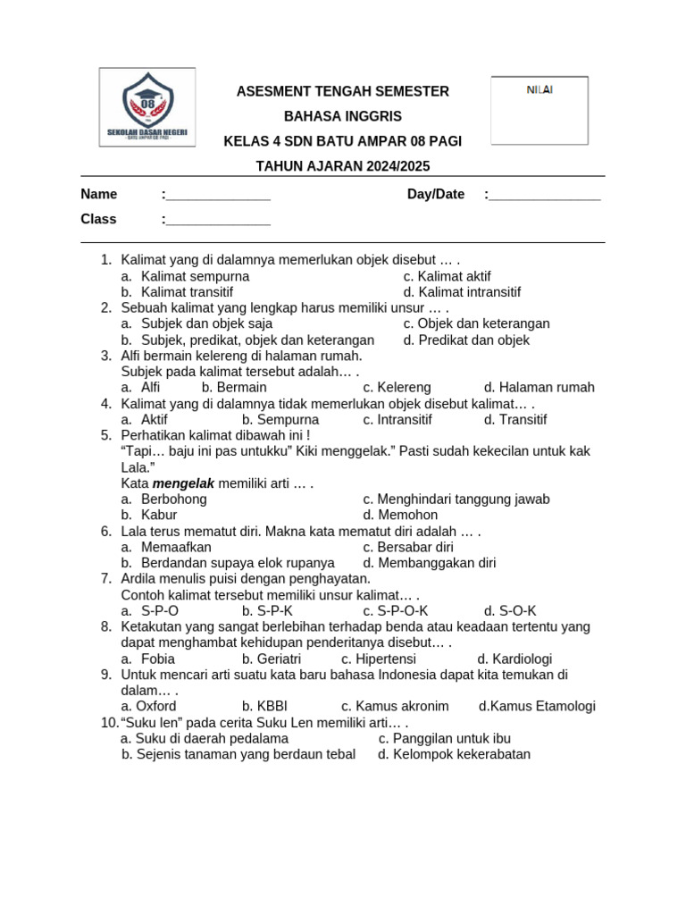 Ats Bahasa Indonesia | PDF