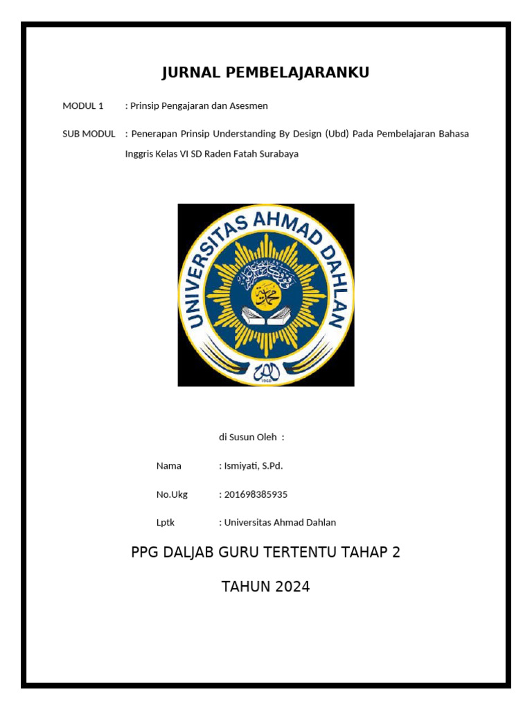 Jurnal Pembelajaranku Modul 1 | PDF