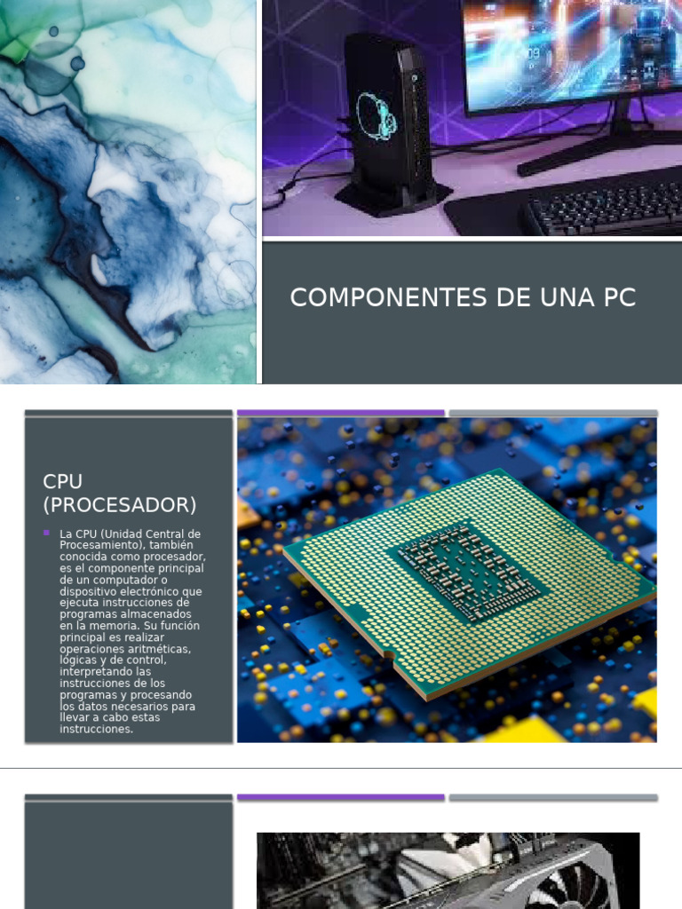 Componentes de Una PC | PDF