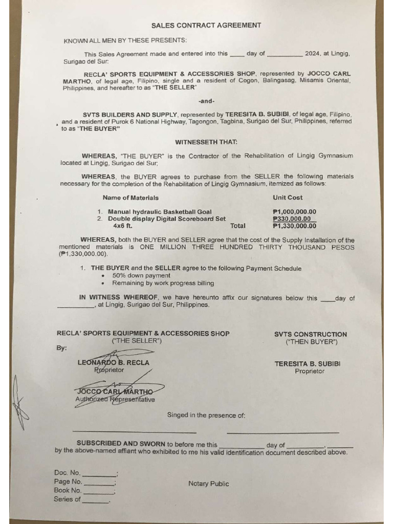 Sales Contract | PDF