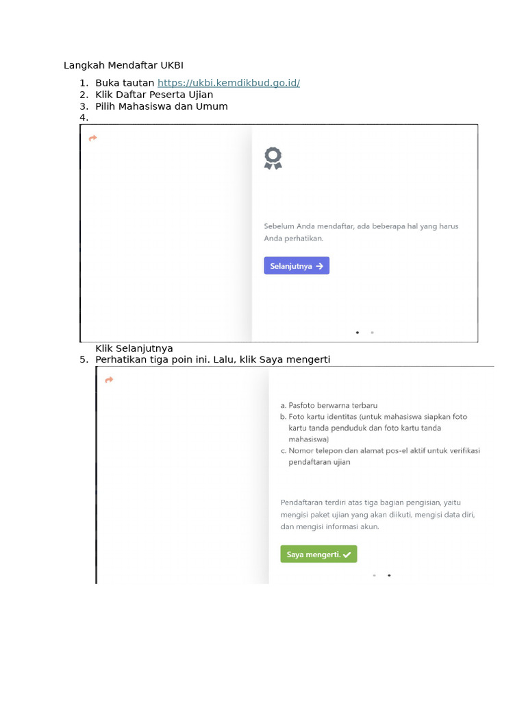 Langkah Mendaftar UKBI, Kebijakan Pemerintah | PDF