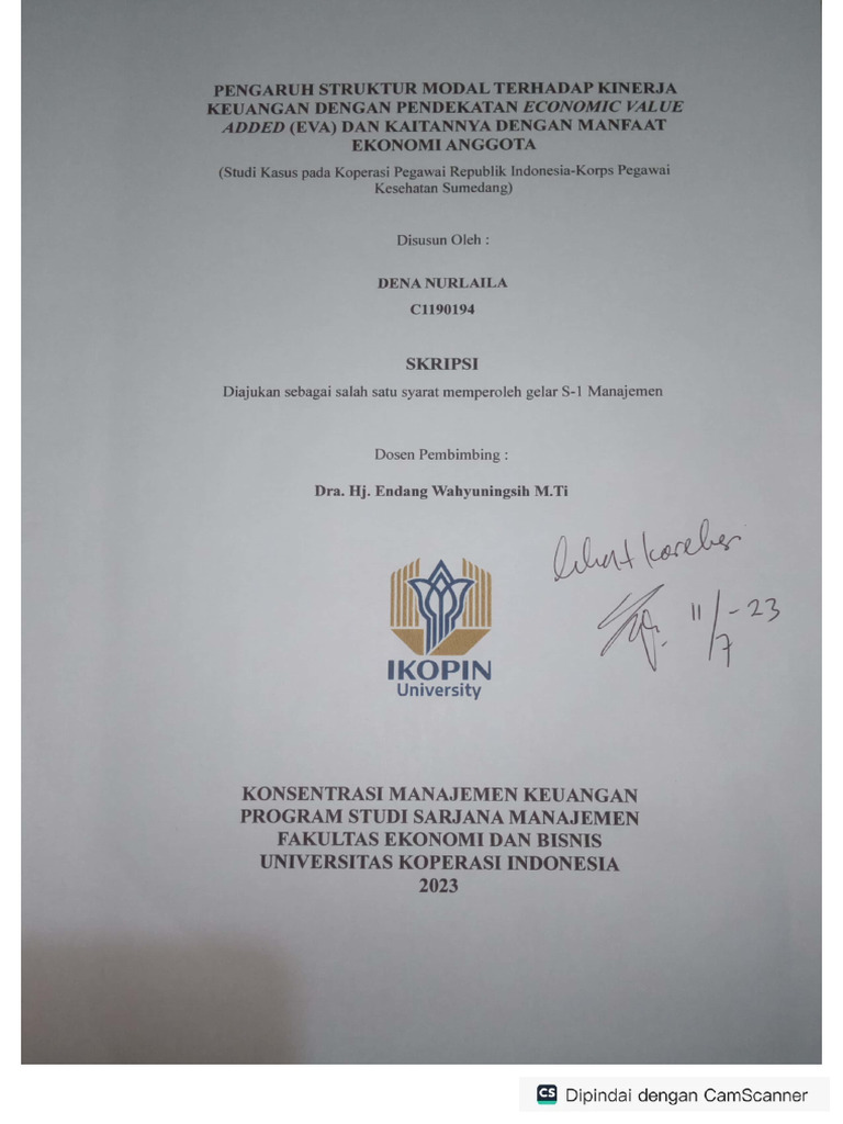 Cover Draft Skripsi | PDF