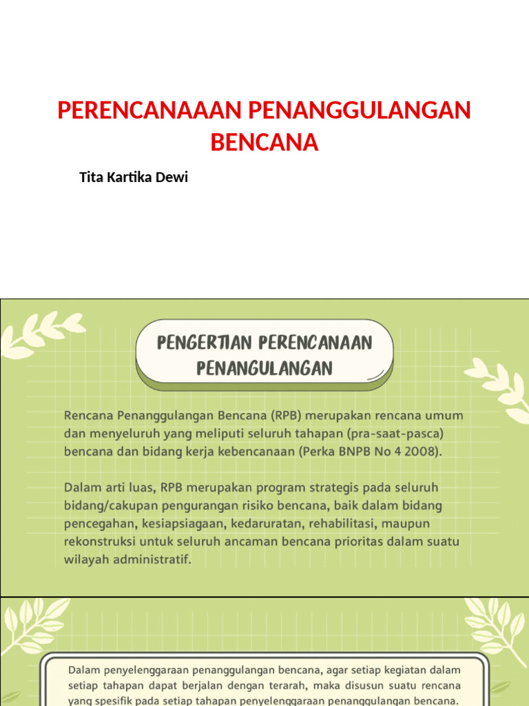 Perencanaan Penanggulangan | PDF