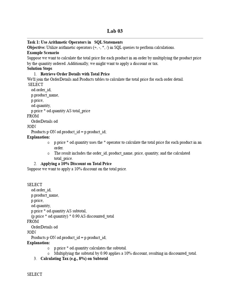 Lab 03 Solution | PDF
