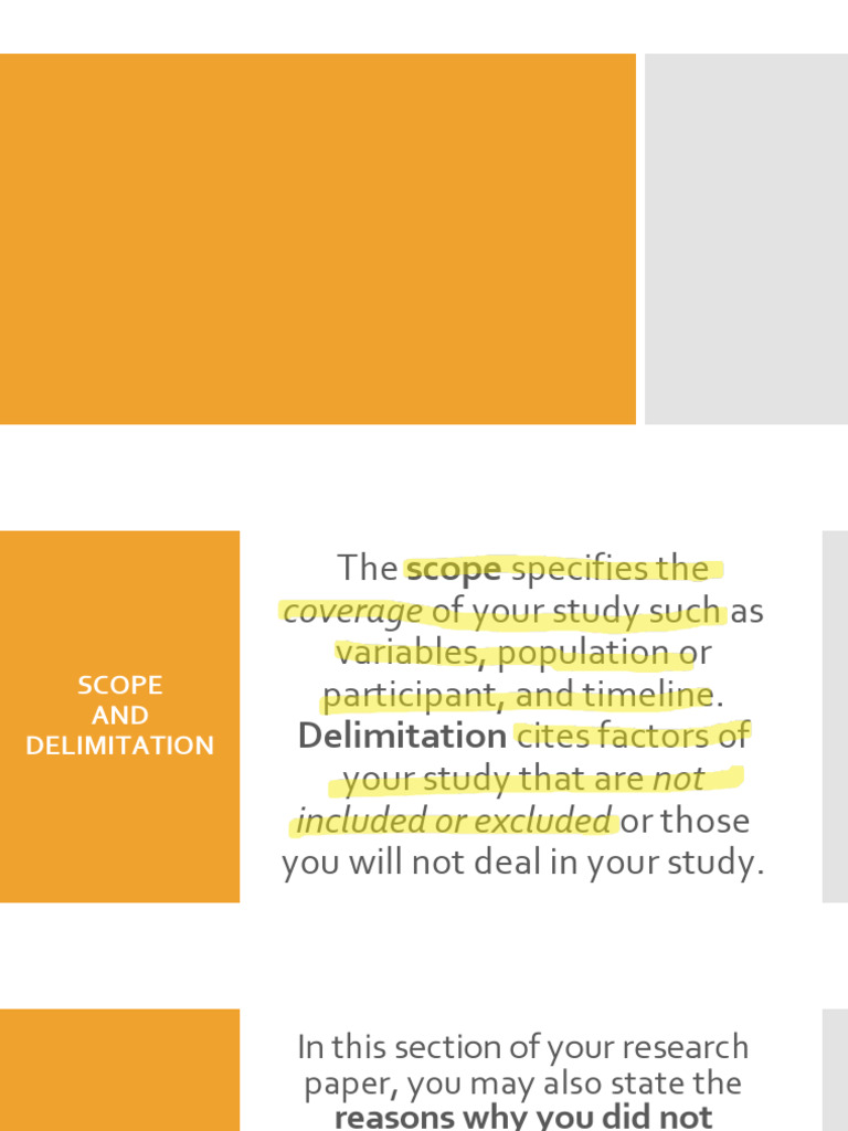 8 Scope and Delimitation of Study | PDF