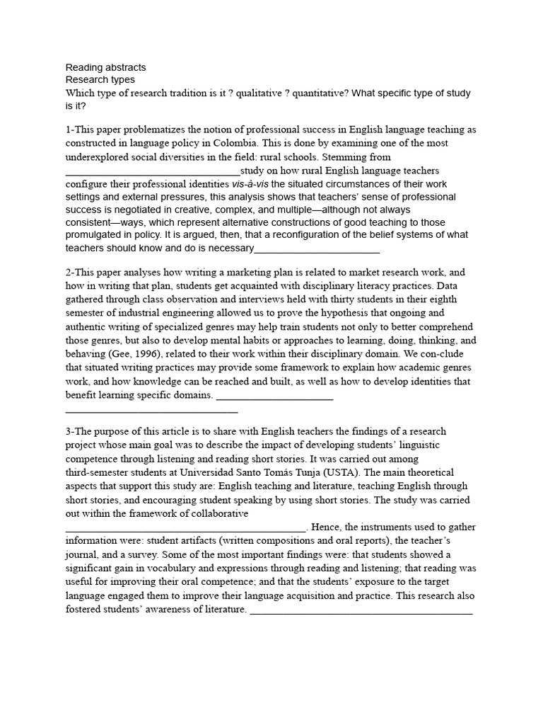 Reading Abstracts | PDF