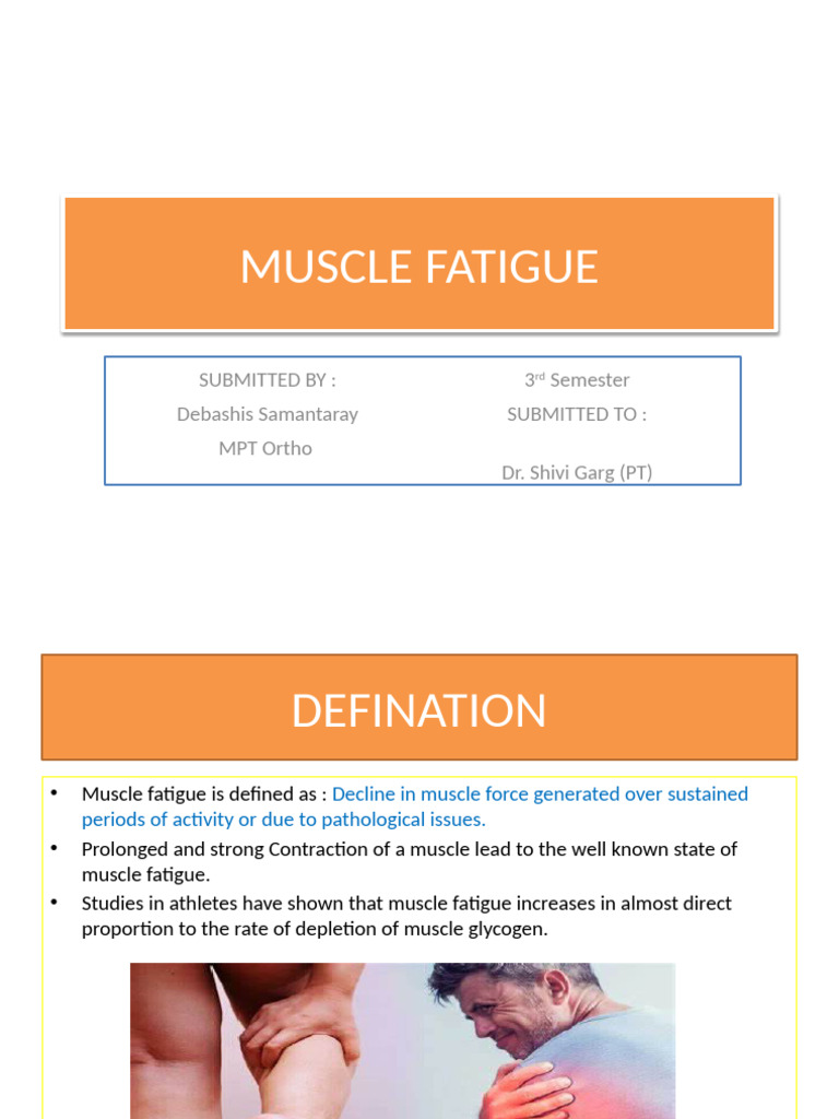 Muscle Fatigue | PDF