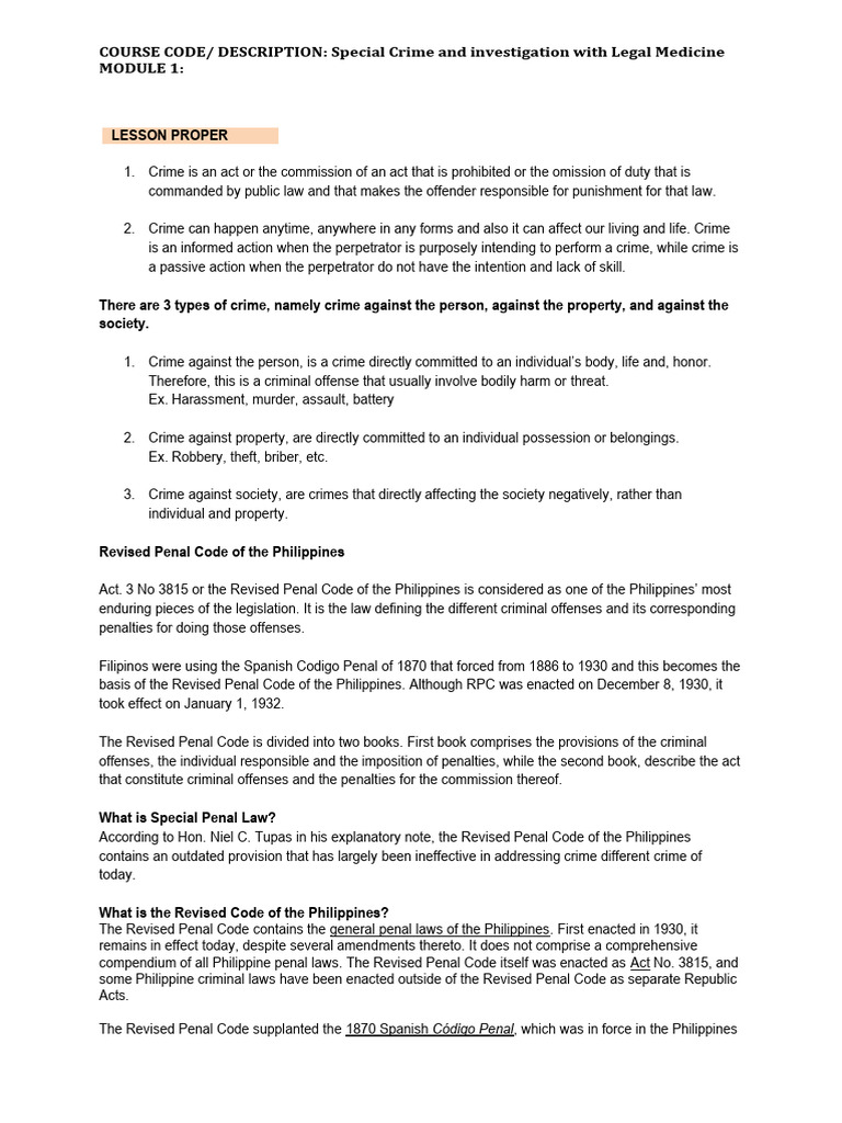 Module 1 - Lesson Proper | PDF