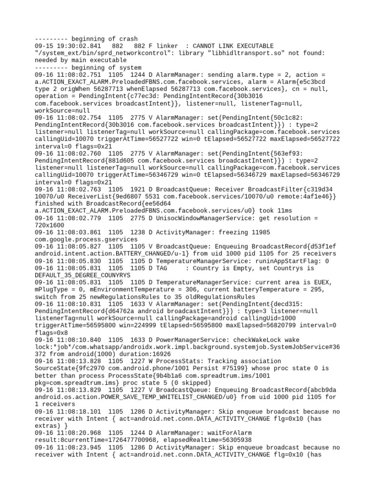 Standby Android Log 2024 0916 123903 | PDF