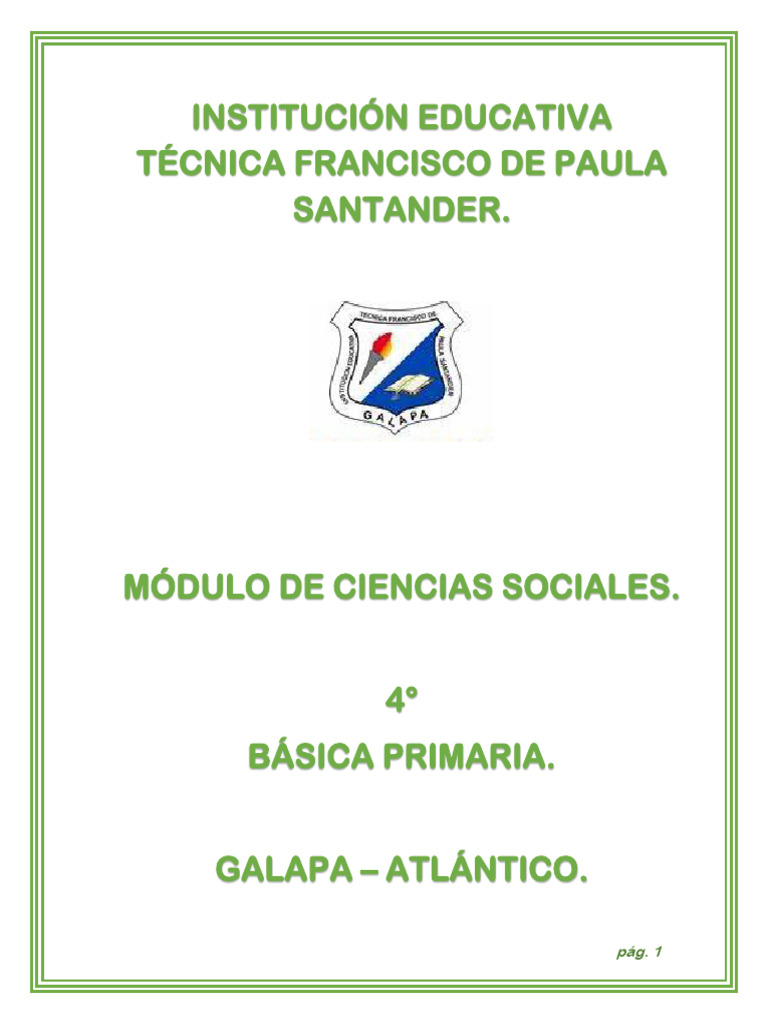 Módulo de Ciencias Sociales 4° | PDF
