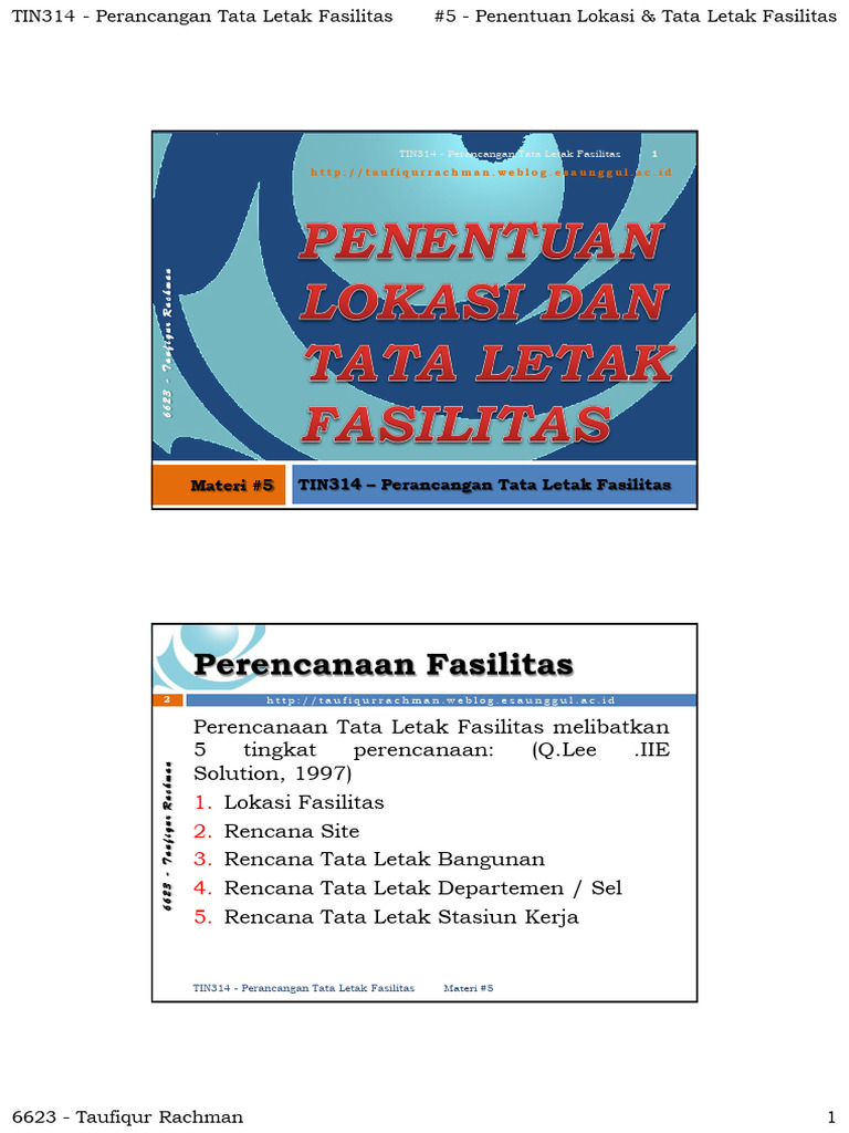 TIN314 5 Penentual Lokasi Dan TLF | PDF