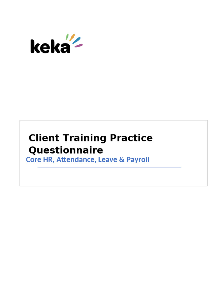 Practice Questions - Client Training Program | PDF