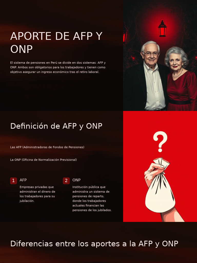 Aporte de AFP y ONP ... | PDF
