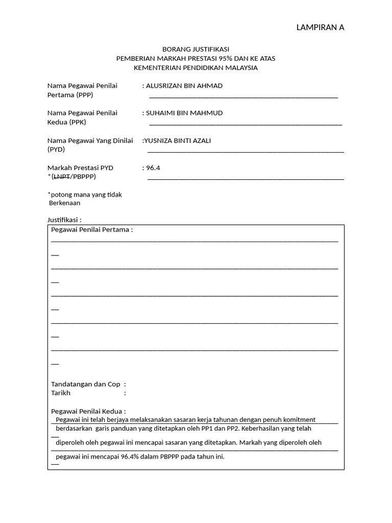 Borang Justifikasi Apc Zamani Pdf