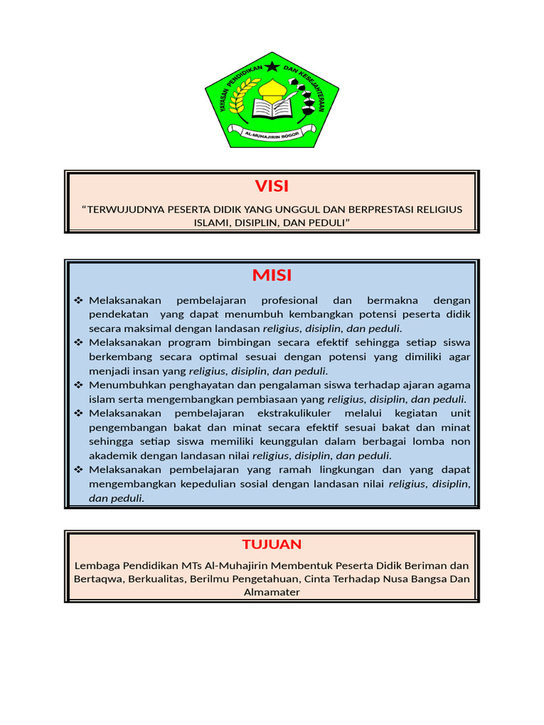POIN 1.2 Visi-Misi | PDF