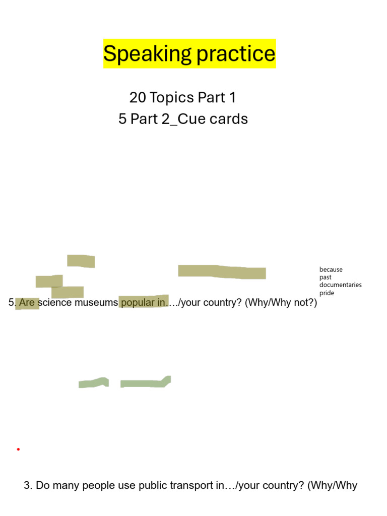 Final speaking review Aug 2024 | PDF