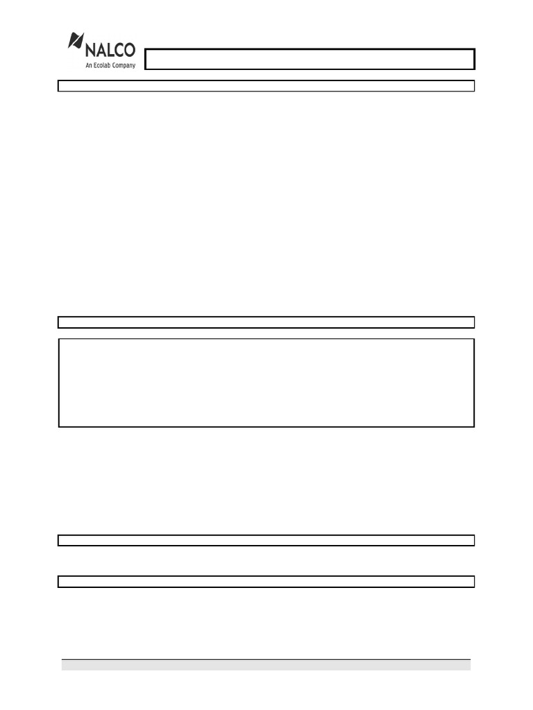 Nalco CL-50 SDS | PDF