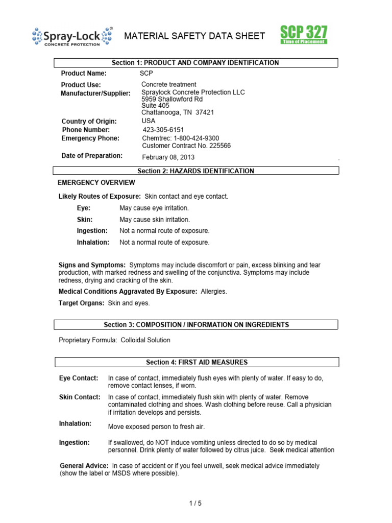 MSDS-for-SCP-SYNERPON | PDF