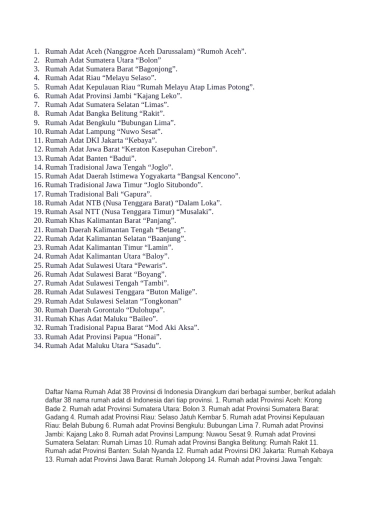 Rumah Adat Aceh | PDF