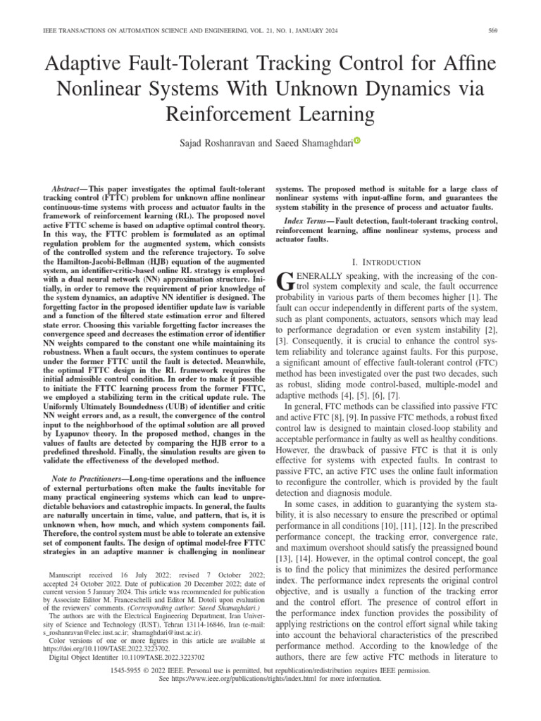 Adaptive Fault-Tolerant Tracking Control For Affine Nonlinear Systems With Unknown Dynamics Via ...
