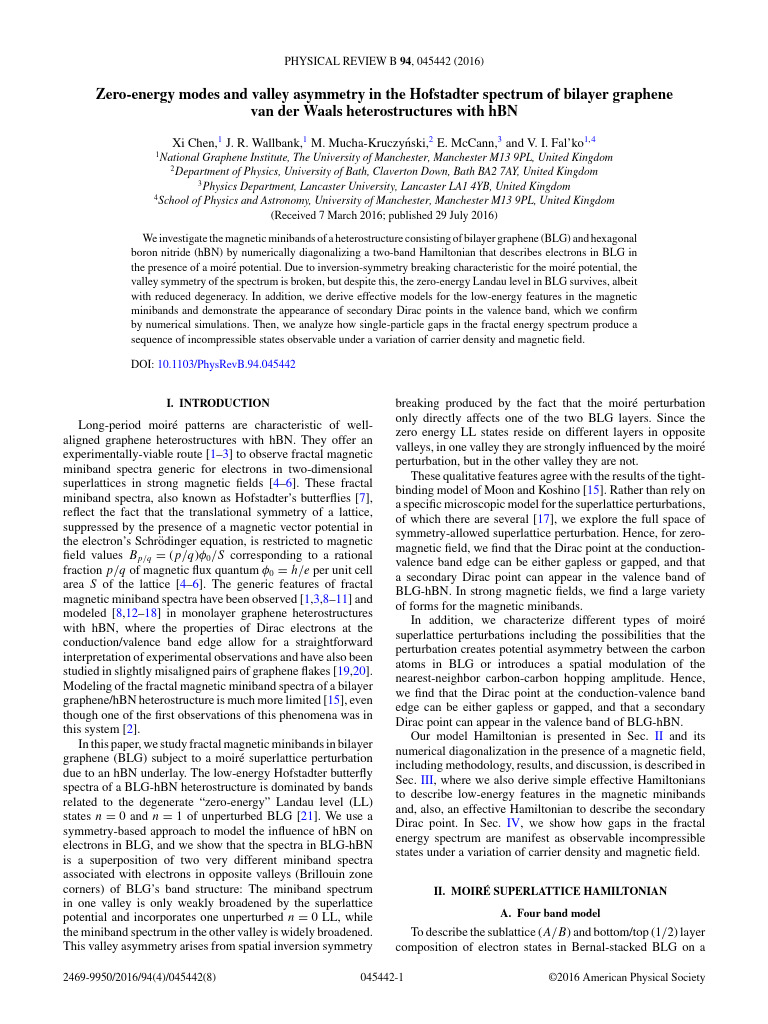 Zero-Energy Modes and Valley Asymmetry in The Hofstadter Spectrum of ...