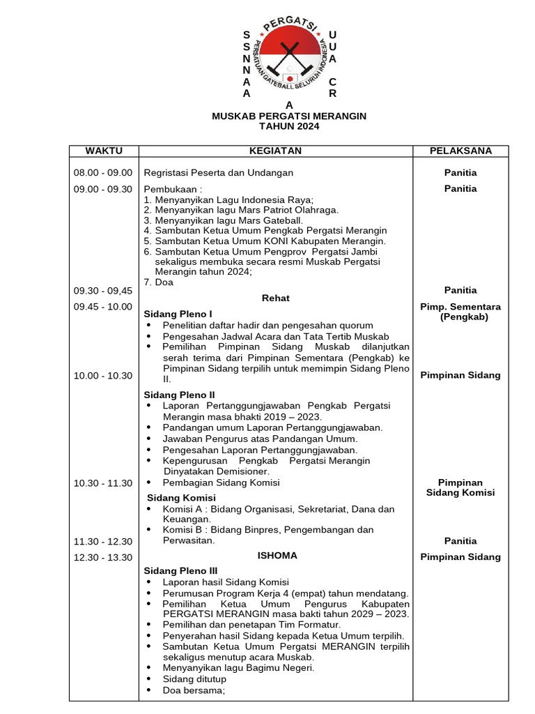 SUSUNAN ACARA MUSDA 2021 | PDF