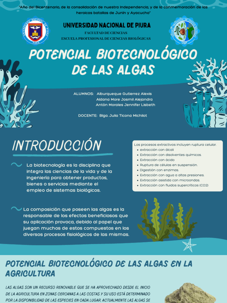 Potencial Biotecnológico de Las Algas | PDF