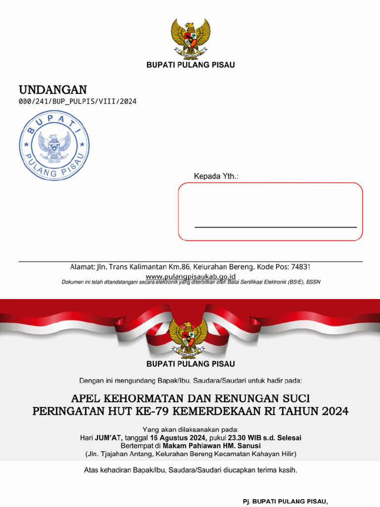 Undangan Upacara 17an | PDF