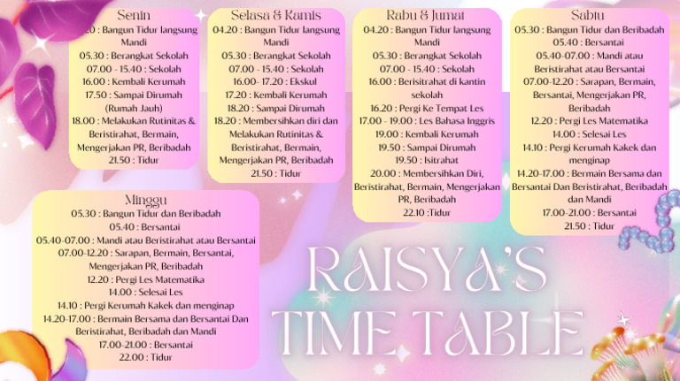 Time Table | PDF