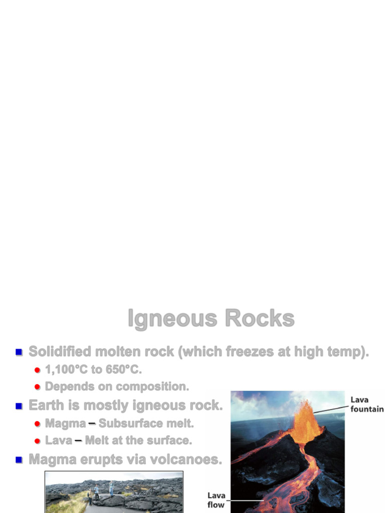 Introduction To Igneous Rocks and Minerals UNIMA | PDF