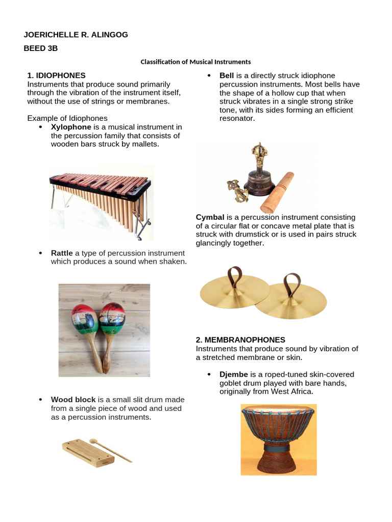 CLASSIFICATION OF INSTRUMENTS | PDF