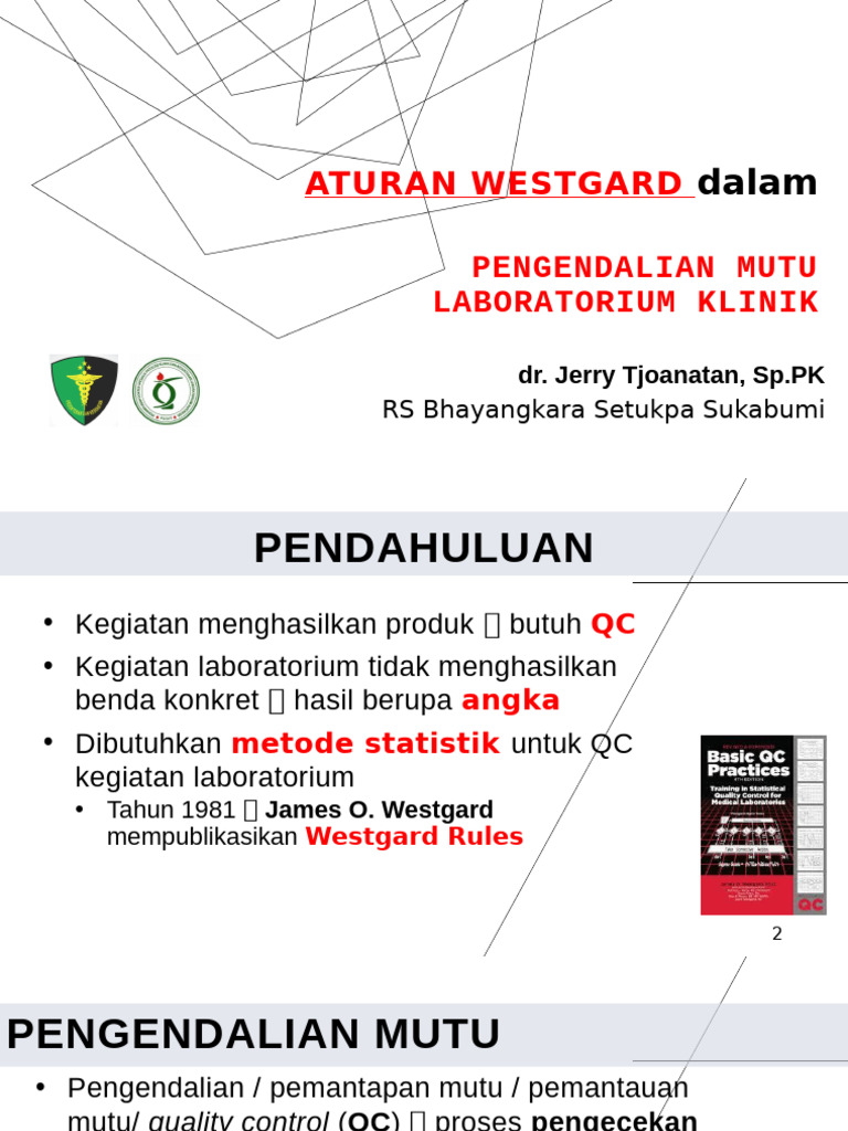 Penggunaan Aturan Westgard Dalam Pengendalian Mutu Laboratorium Klinik ...