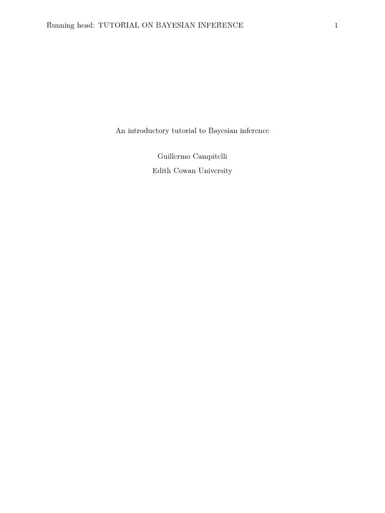 Introductory Tutorial Bayesian - 24november2016 | PDF