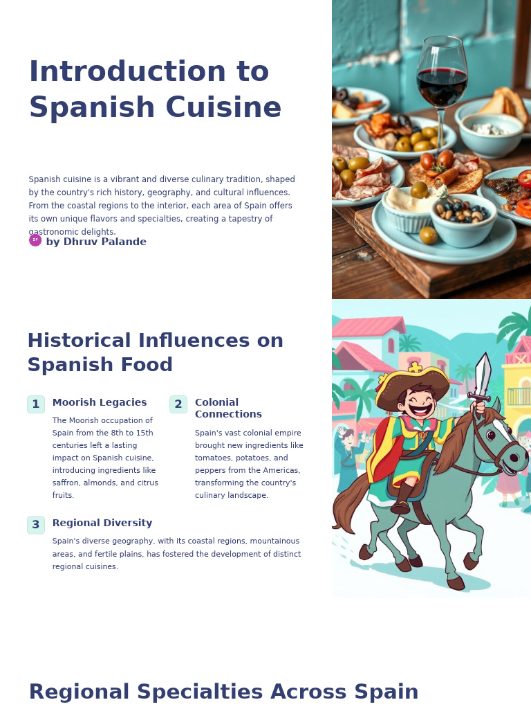 Introduction To Spanish Cuisine | PDF
