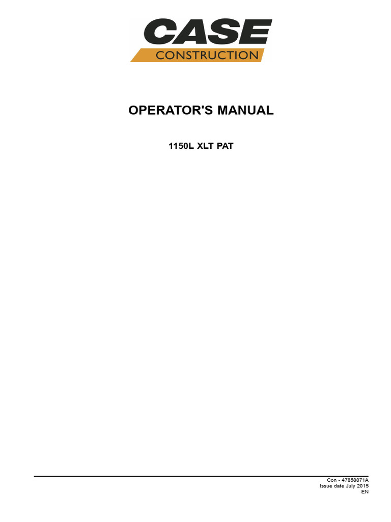 1150L Operators Manual | PDF
