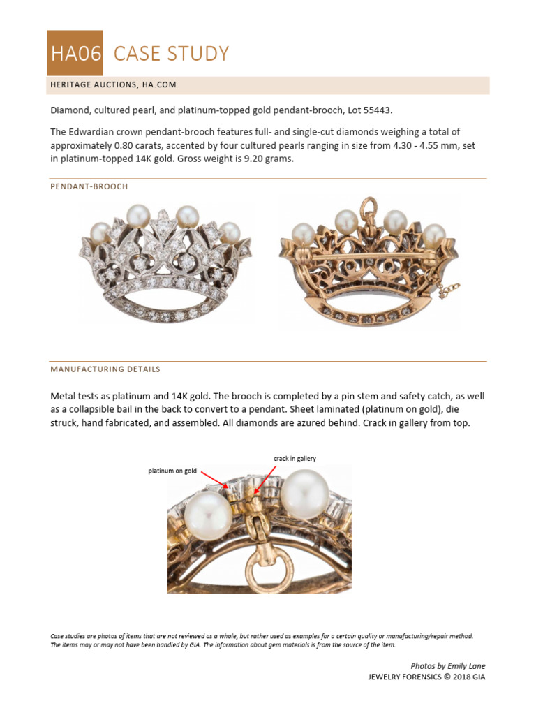 Case Study HA06 - Pendant Edwardian Crown | PDF