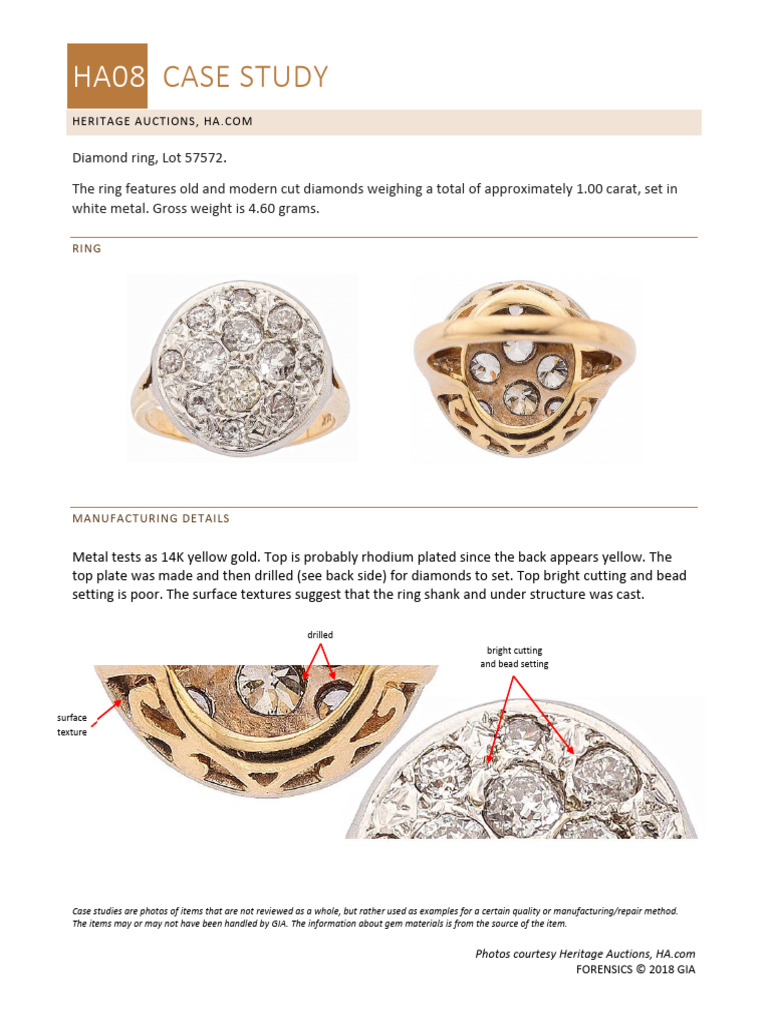 Case Study HA08 - Ring Diamond | PDF