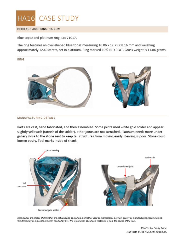 Case Study HA16 - Ring Topaz | PDF
