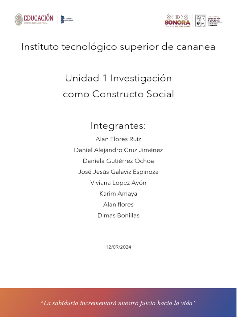 Unidad 1 Investigacion Como Constructo Social | PDF