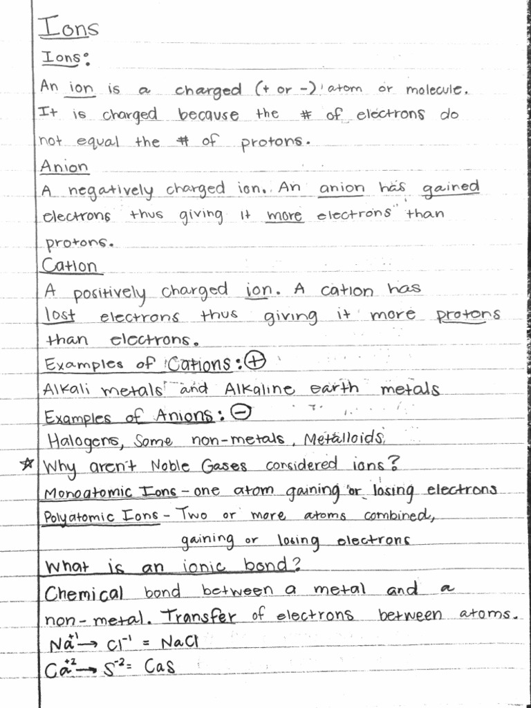 Ions Notes 1-28-15 | PDF