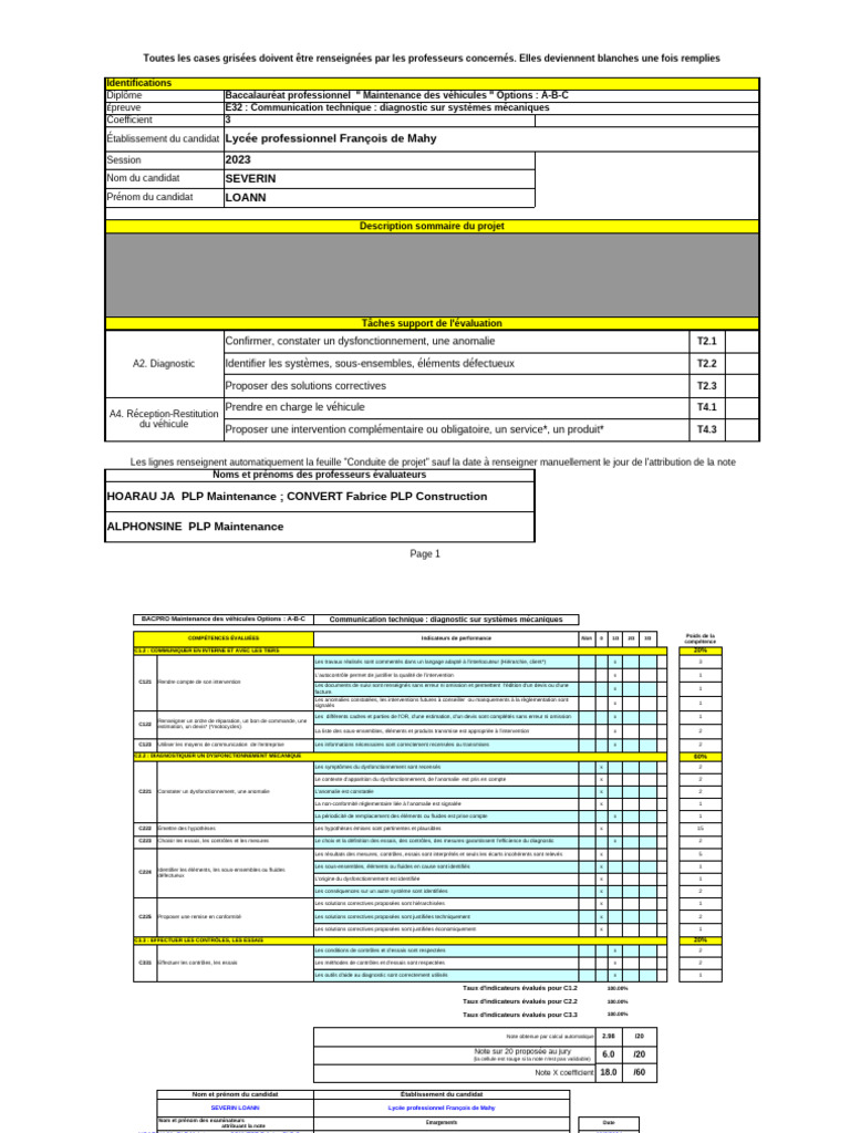 Grille BTS U32 | PDF