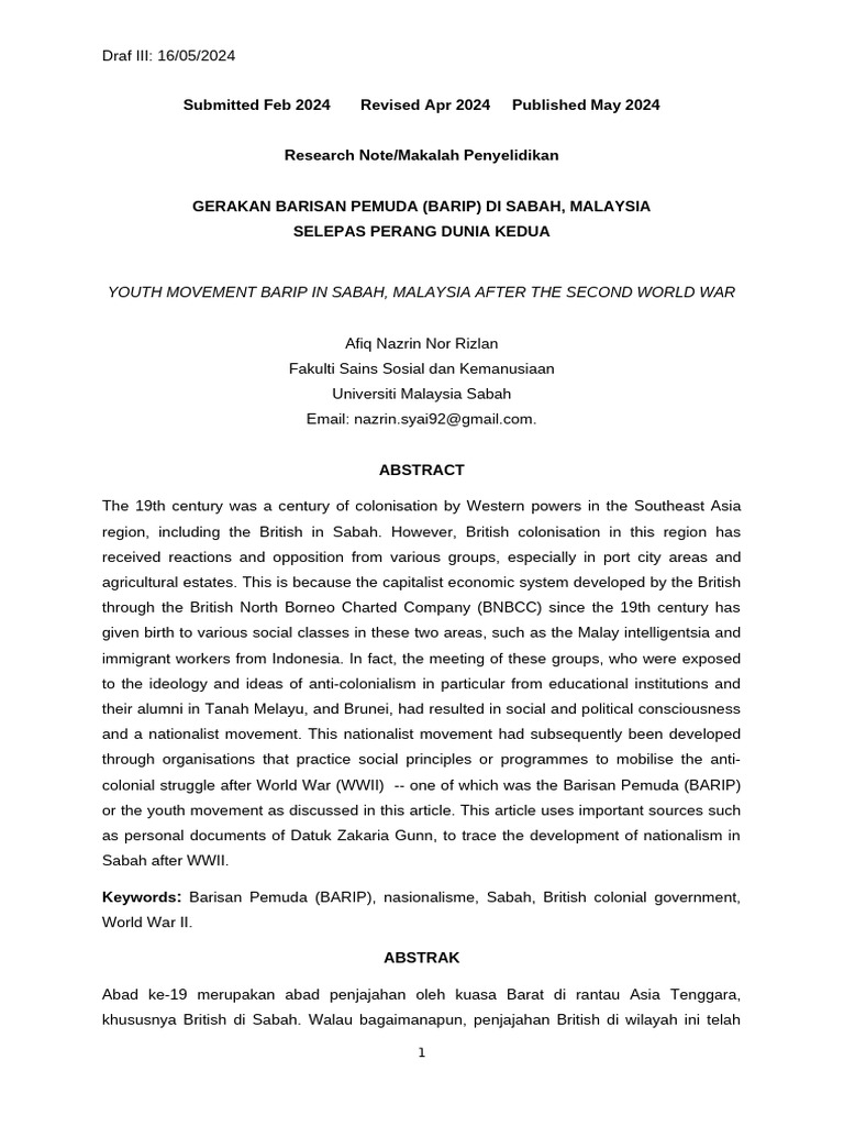 Afiq Nazrin - Research Note - BARIP - 160524.docx-Official | PDF