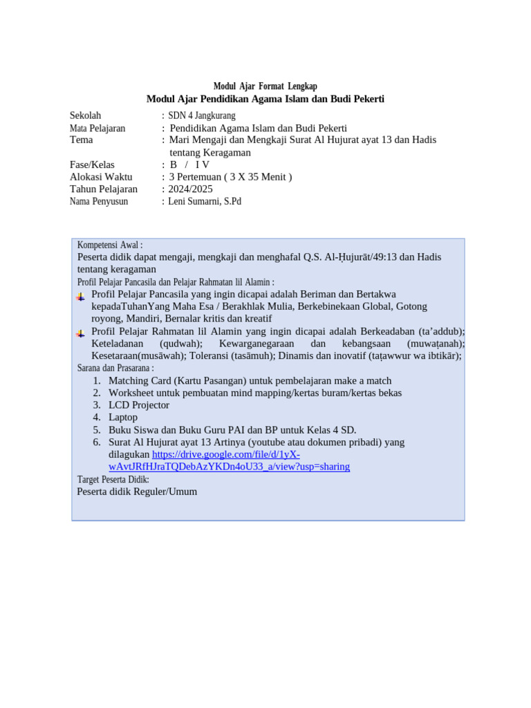 Modul Ajar PBL 2 | PDF