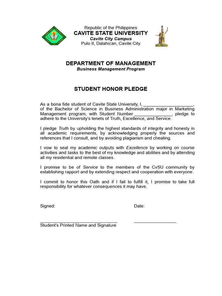 Student Honor Pledge | PDF