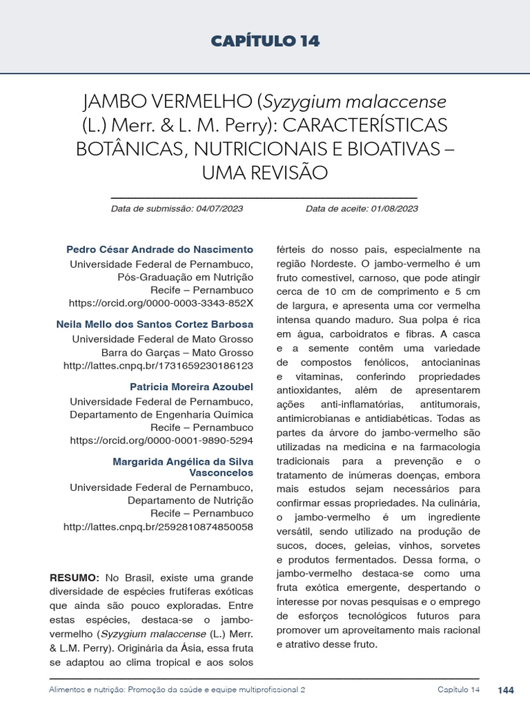 Jambo Vermelho Syzygium Malaccense L Merr L M Perry Caracteristicas ...