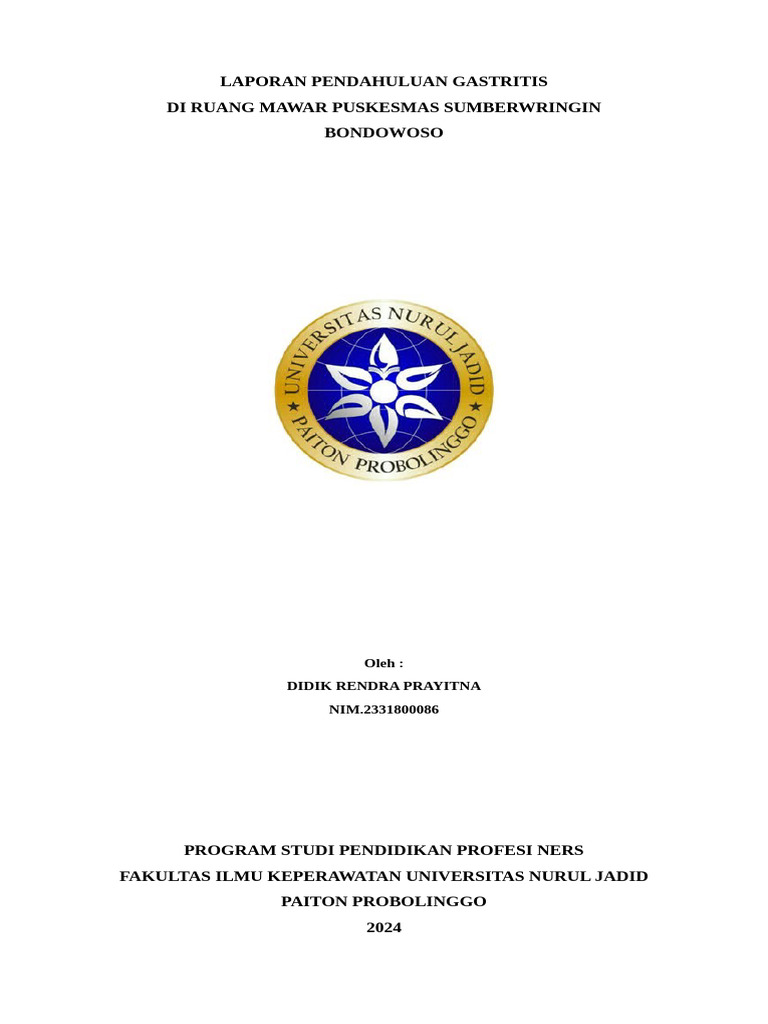 LP KDP 1 Gastritis-Didik RP | PDF