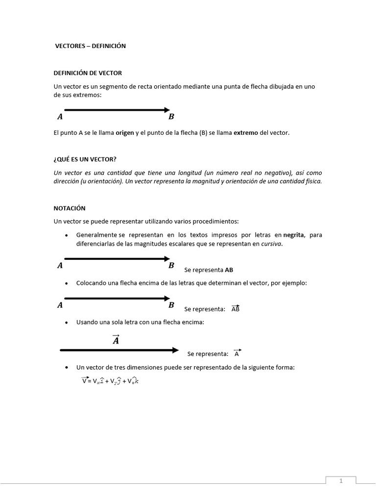 Formulas Vectoriales | PDF
