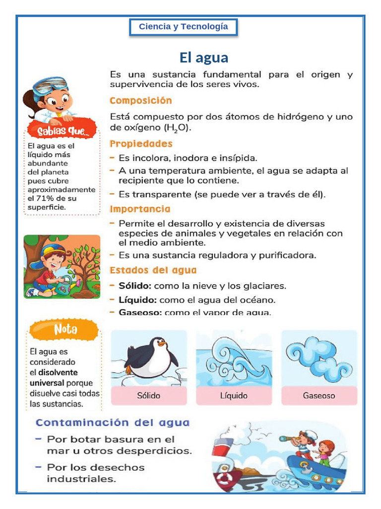 Ficha El agua en la naturaleza (2) | PDF