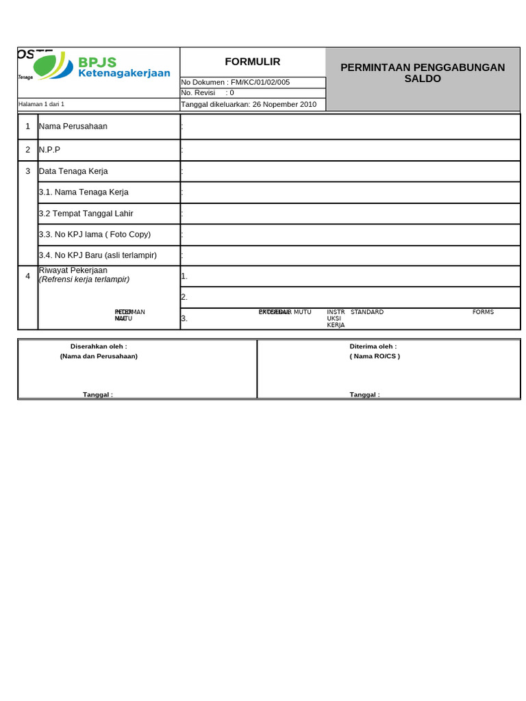 Form Amalgamasi | PDF